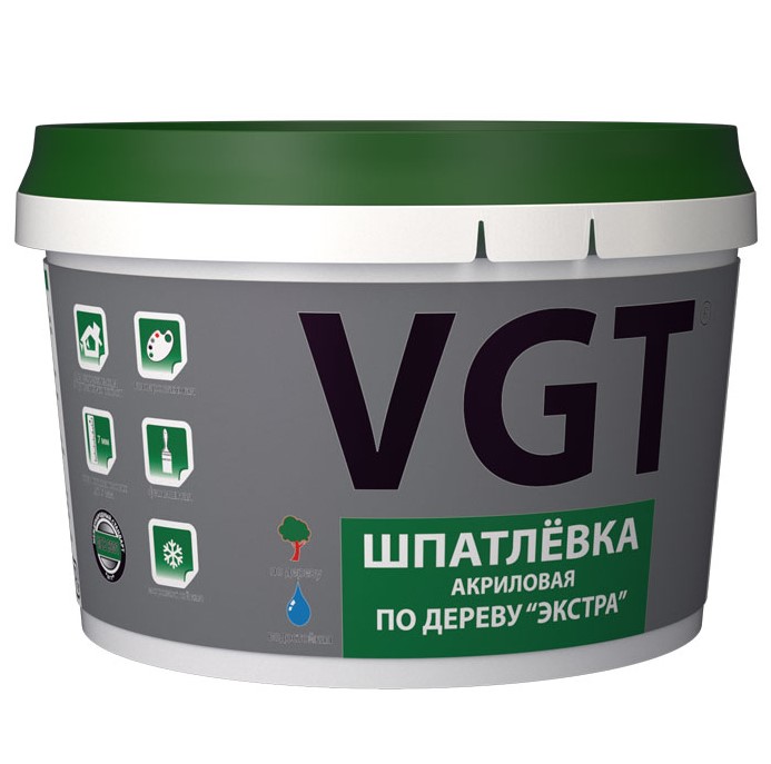 Шпатлевка по дереву VGT Экстра акриловая, белый, 1 кг купить в Москве